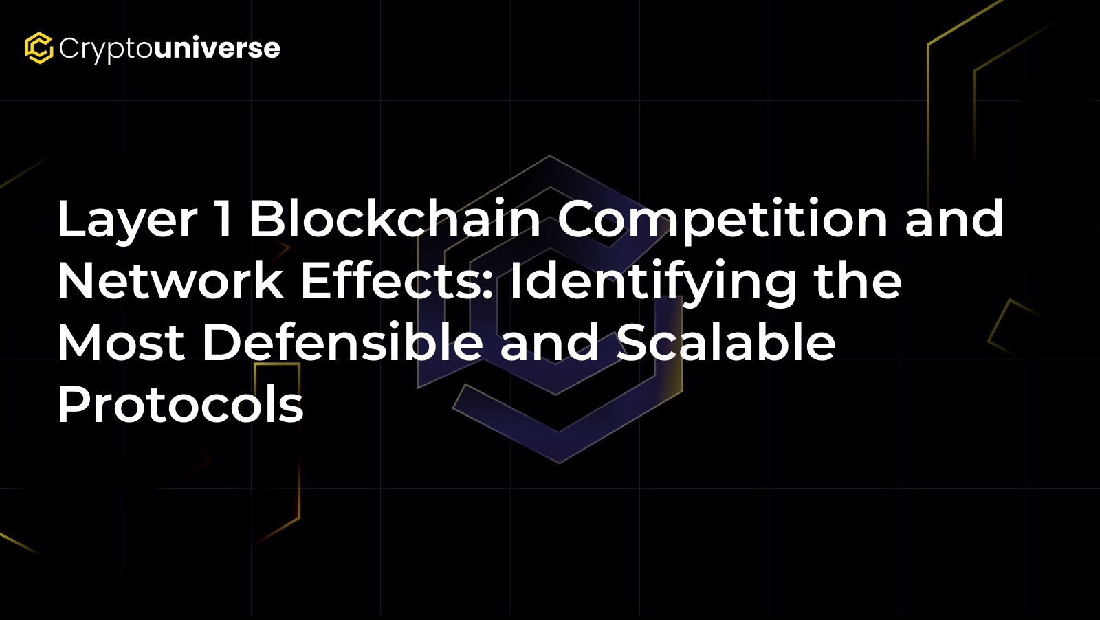 Layer 1 Blockchain Competition and Network Effects: Identifying the ...